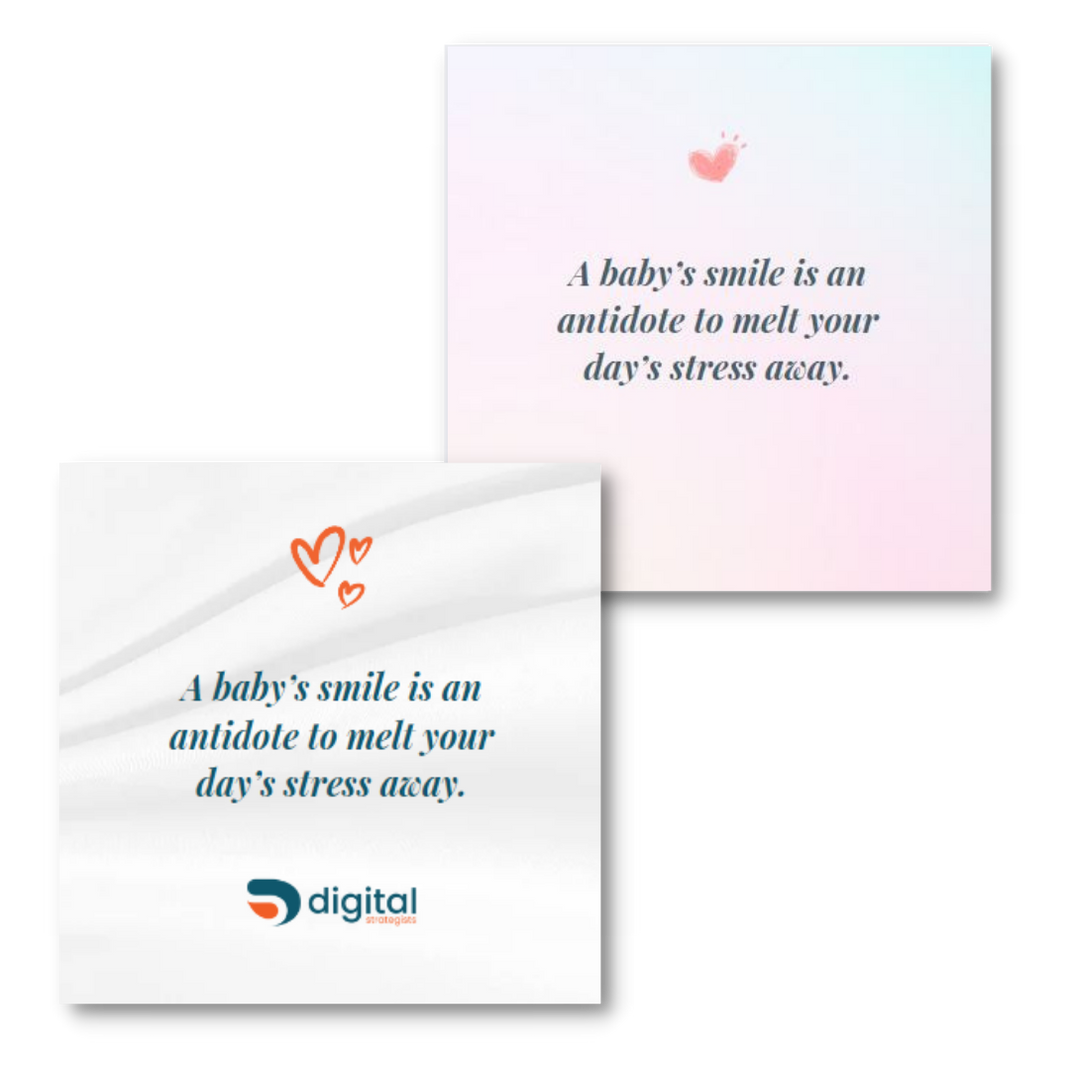 Social Media Posts and Templates for Mommy and Baby Products – DG ...